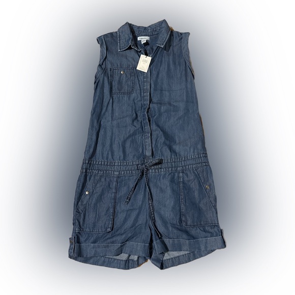 Calvin Klein | Pants & Jumpsuits | Nwt Calvin Klein Denim Romper | Poshmark